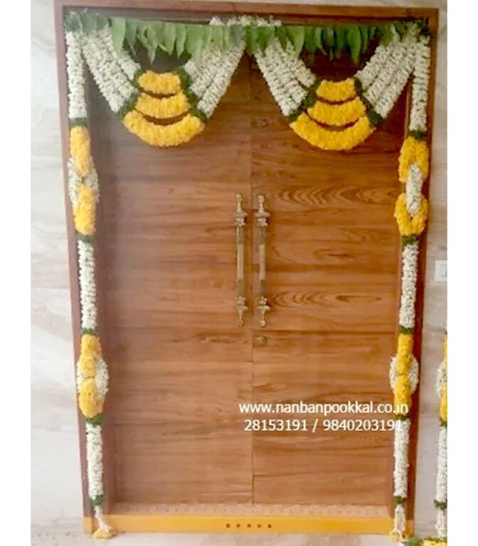 Flower Vasakal Maalai | Nanban Pookkal - Biggest fresh flower Wedding ...